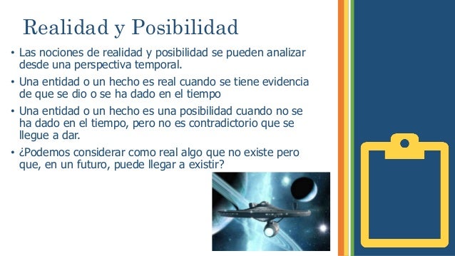 Realidad Y Posibilidad