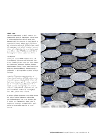 Realignment & Reforms:Increasing The Outreach Of Indian Financial Services | PDF