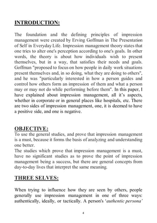 Impression Management | DOCX | Careers