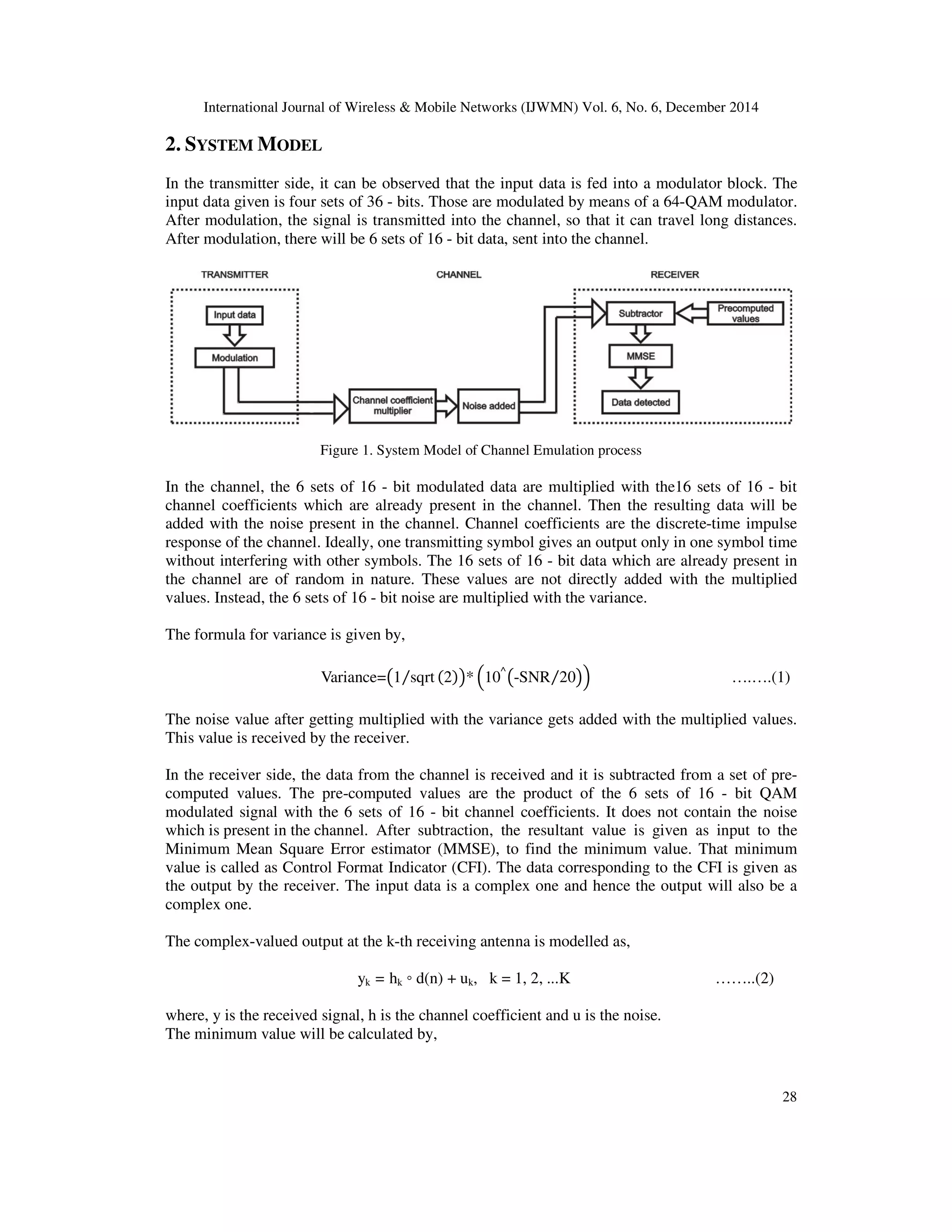 Realisation of awgn channel emulation modules under siso and simo ...