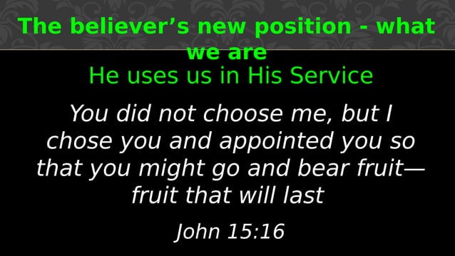 Realise Your Position In Christ | PPT