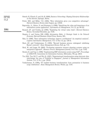 Realising Enhanced Value Due To Business Network Redesign Through ...