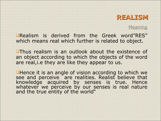 Realism in education | PPT