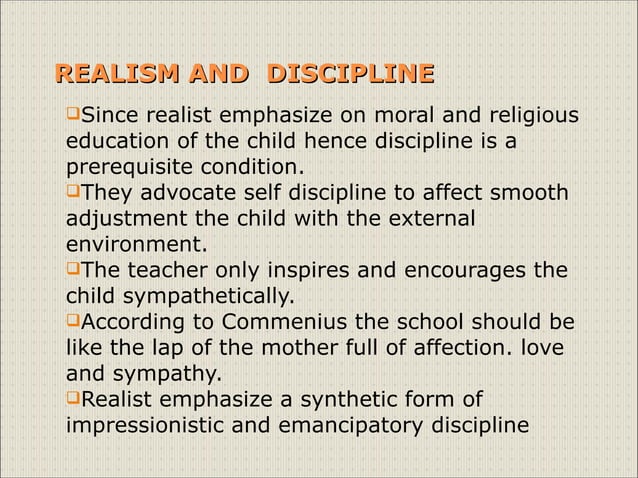 Realism in education | PPT
