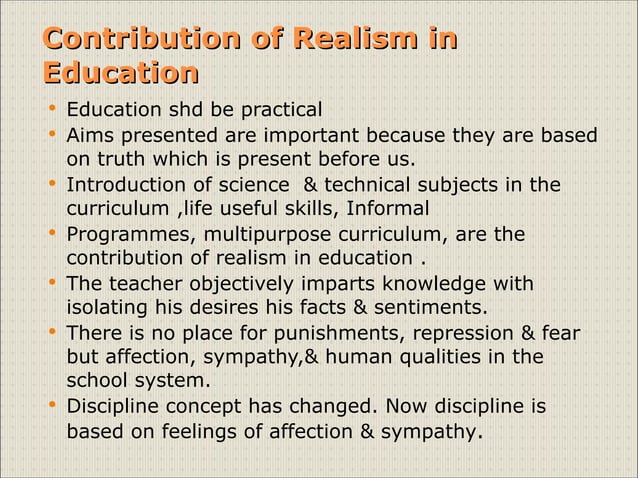 Realism in education | PPT