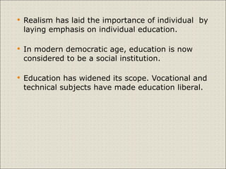 Realism in education | PPT