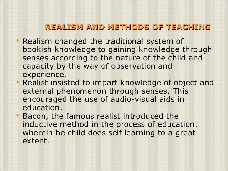 Realism in education