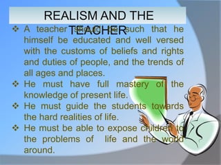 Realism in education | PPTX | Education