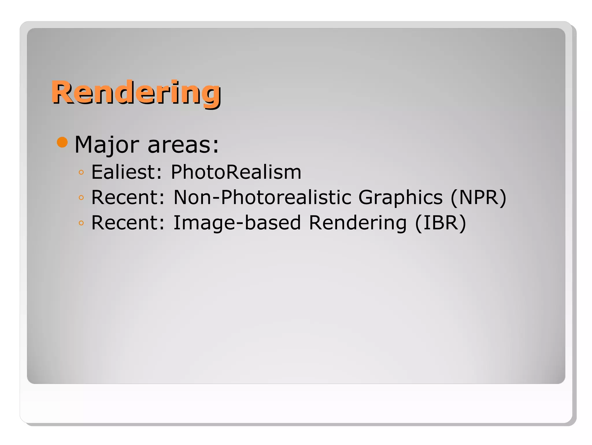 Realism in Computer Graphics | PPT