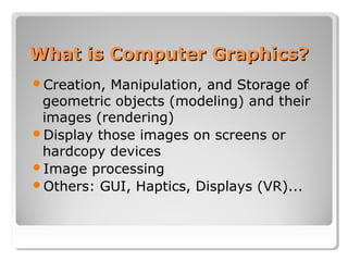 Realism in Computer Graphics | PPT