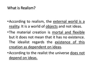 Realism | PPTX | Physics | Science