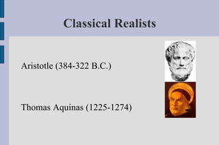 Realism and its Role in Education | PPT