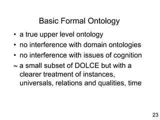 Ontological realism as a strategy for integrating ontologies | PPT