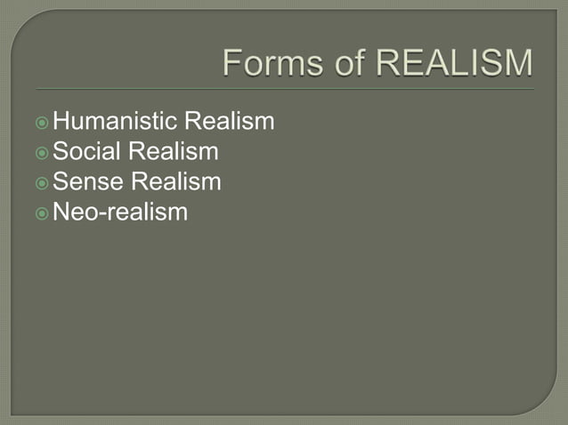 Realism | PPTX | Education