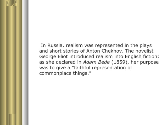 Realism | PPT | Poetry | Books and Literature