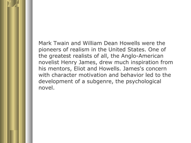 Realism | PPT | Poetry | Books and Literature