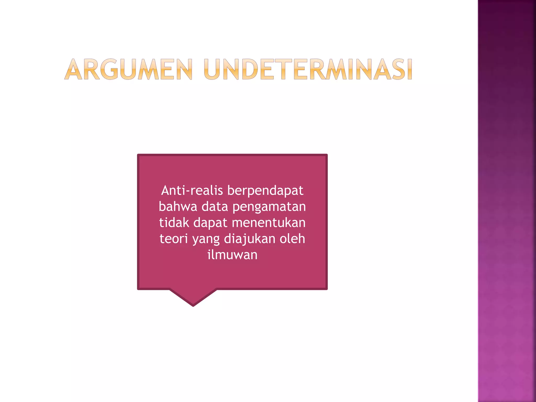 Realism dan Anti-Realism | PPT