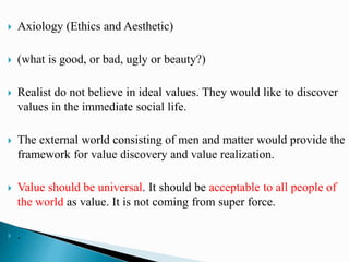 Realism and education. zs pptx | PPTX