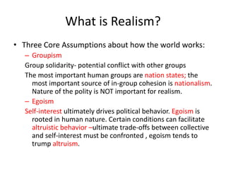Realism and foreign policy | PPTX