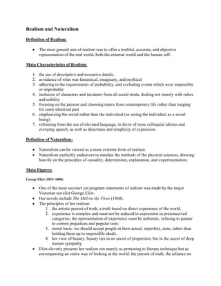 Realism and naturalism | PDF