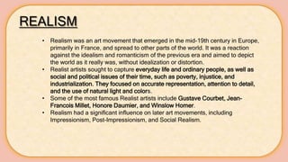 REALISM and Naturalism Art movement Presentation by Anuj Kumar Maurya ...