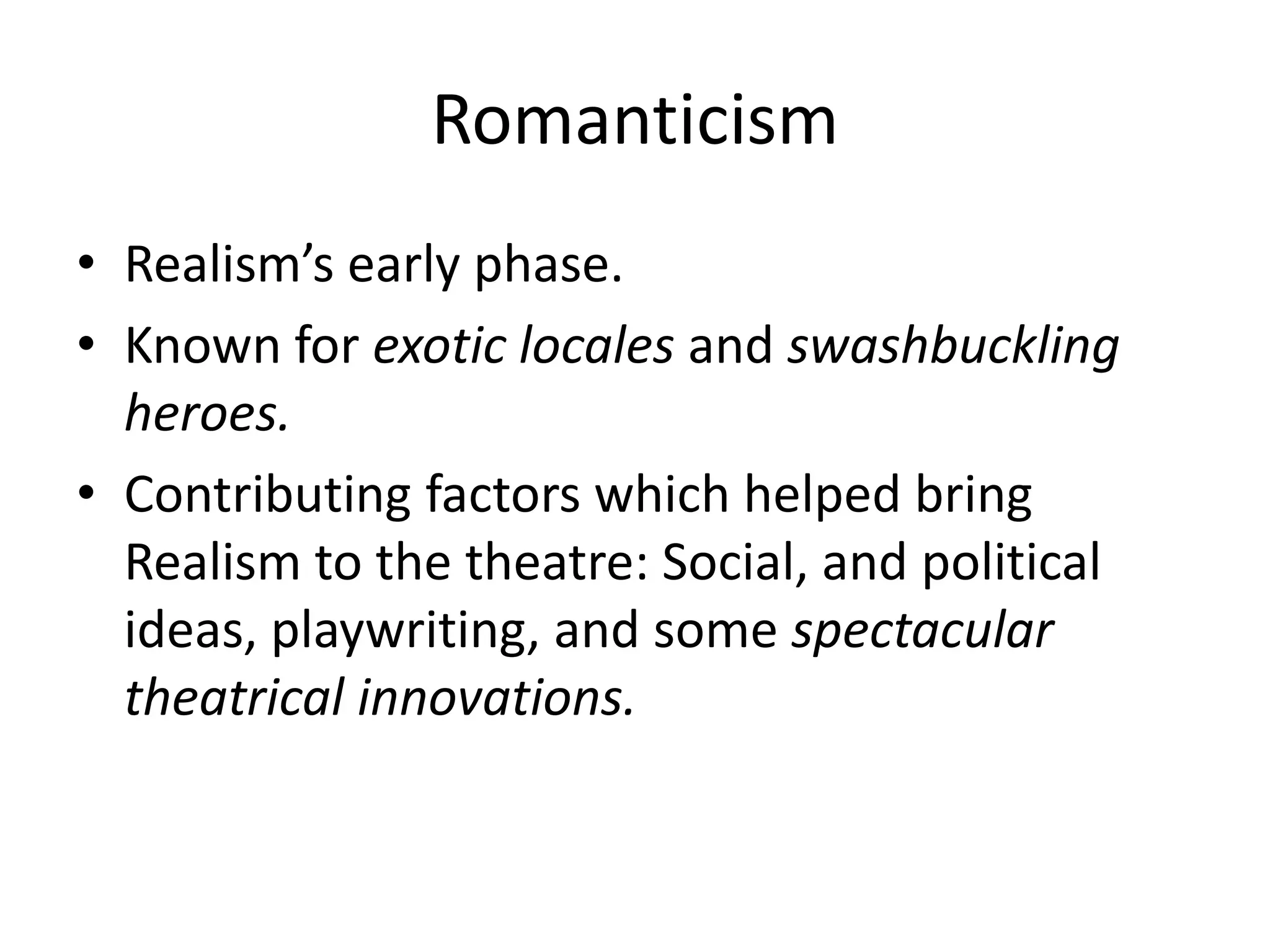 Realism and naturalism in acting context | PPTX