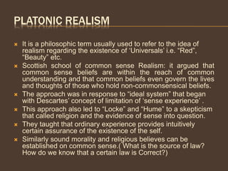 Realism and nominalism (unit 3) | PPTX