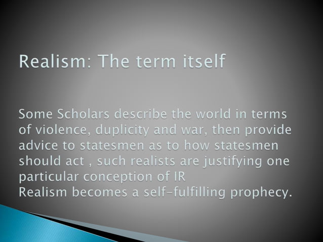Realism and their critics | PPTX