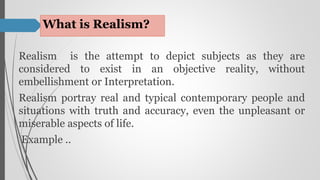Realism in the Charles Dicken’s Novel | PPT