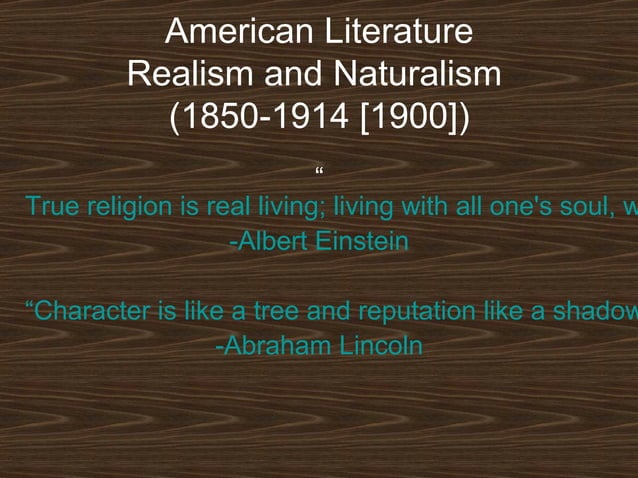 Realism introduction | PPT | Fiction | Books and Literature