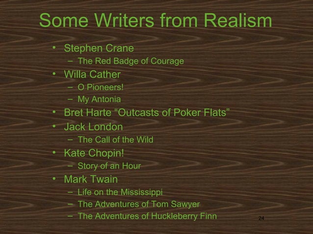 Realism introduction | PPT | Fiction | Books and Literature