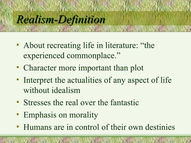 Realism naturalism | PPT