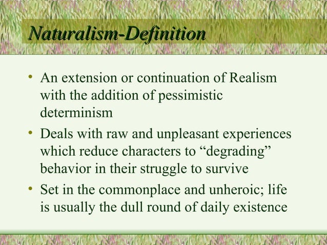 Realism naturalism | PPT