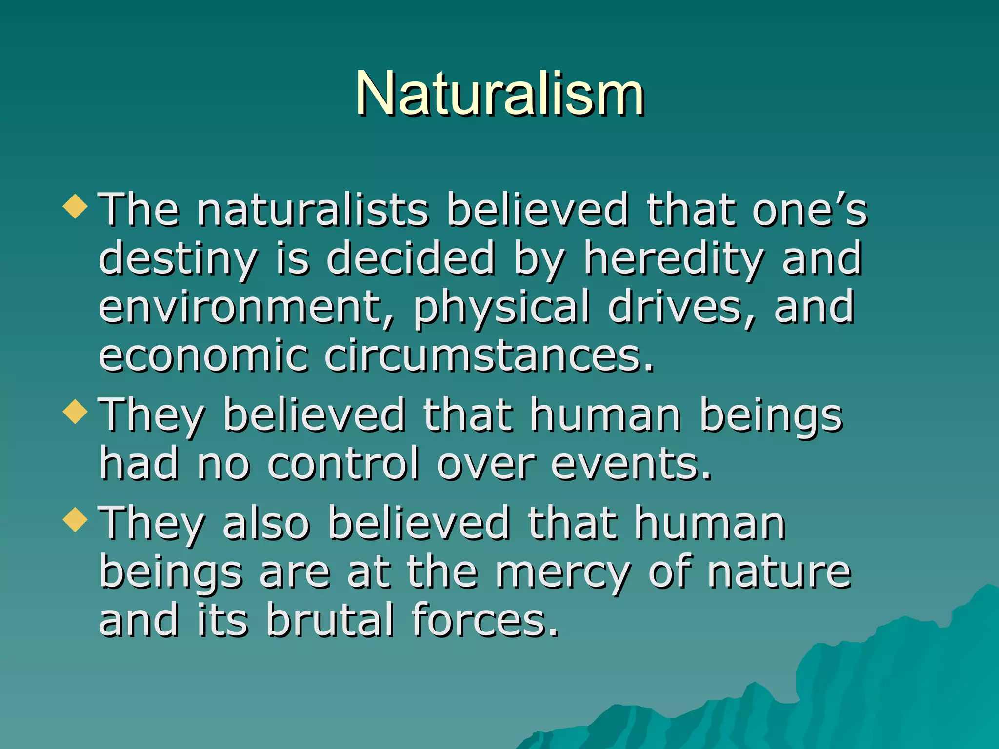 Realism, Naturalism And Regionalism | PPT