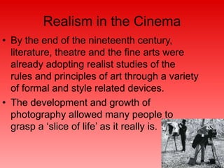 Realism or ‘realisms’; Realism in the cinema; Defining social realism ...