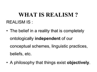 REALISM AND EDUCATION | PPTX