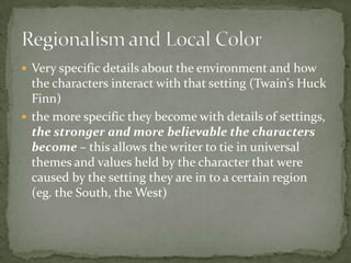 Realism regionalism naturalism background | PPTX | Fiction | Books and ...