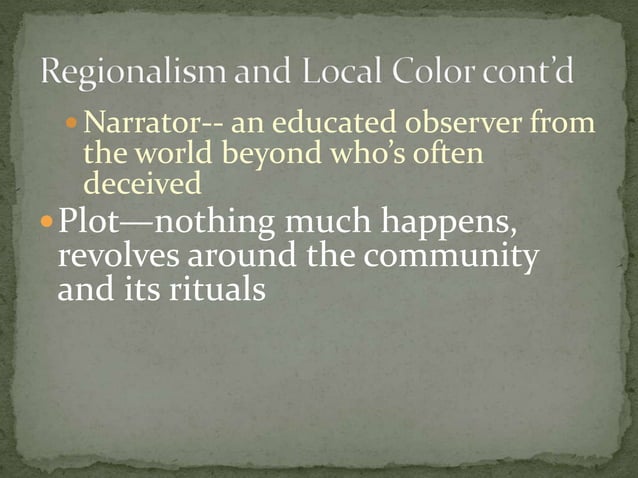 Realism regionalism naturalism background | PPTX | Fiction | Books and ...