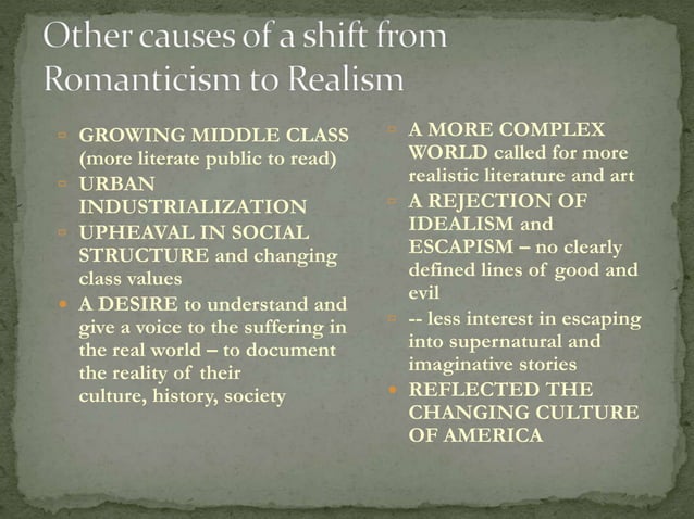 Realism regionalism naturalism background | PPTX | Fiction | Books and ...