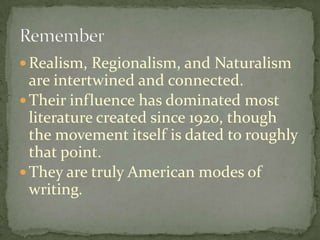 Regionalism Literature