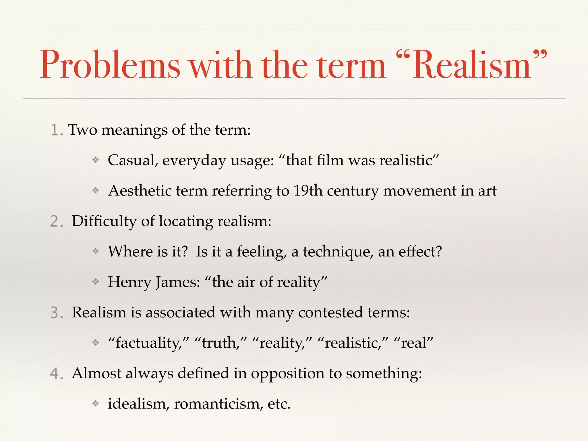 Realism & Representation | PDF