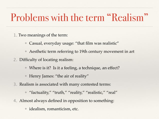 Realism & Representation | PPT