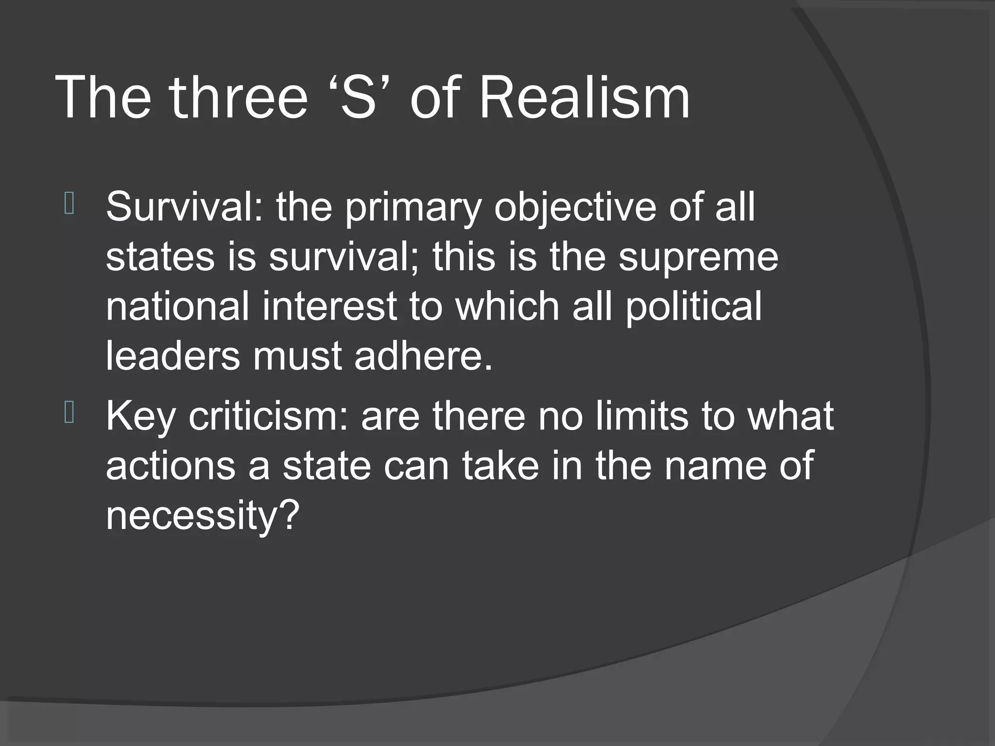 Realism Theory of IR | PPT