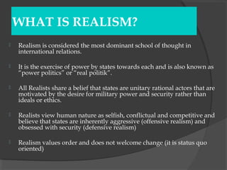 Realism Theory of IR | PPT