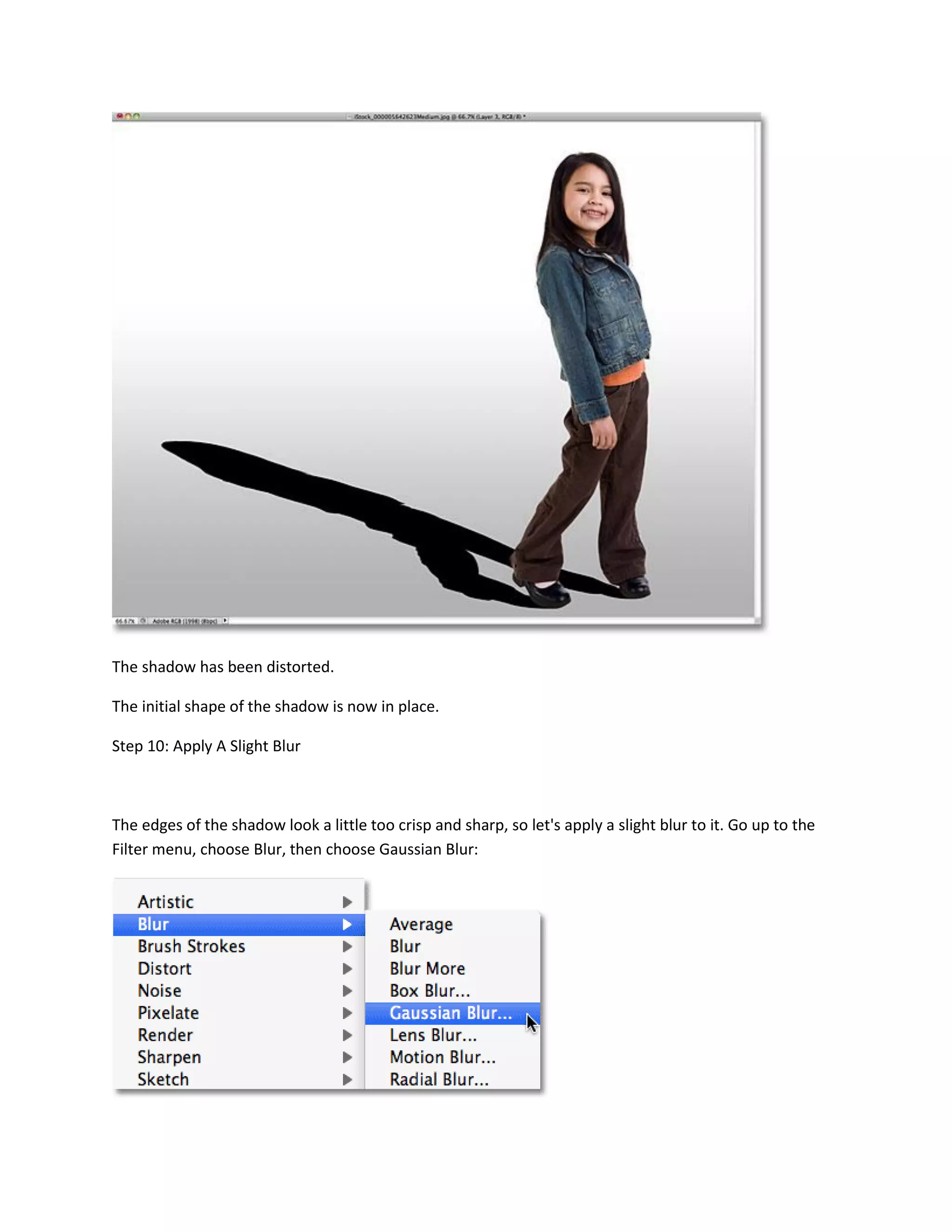 Realistic cast shadow effect in photoshop | PDF