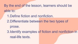 Realistic Fiction WITH ITS KEY CHARACTERISTICS | PPTX