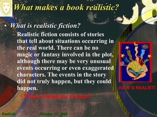 Realistic Fiction: Dragons | PPT