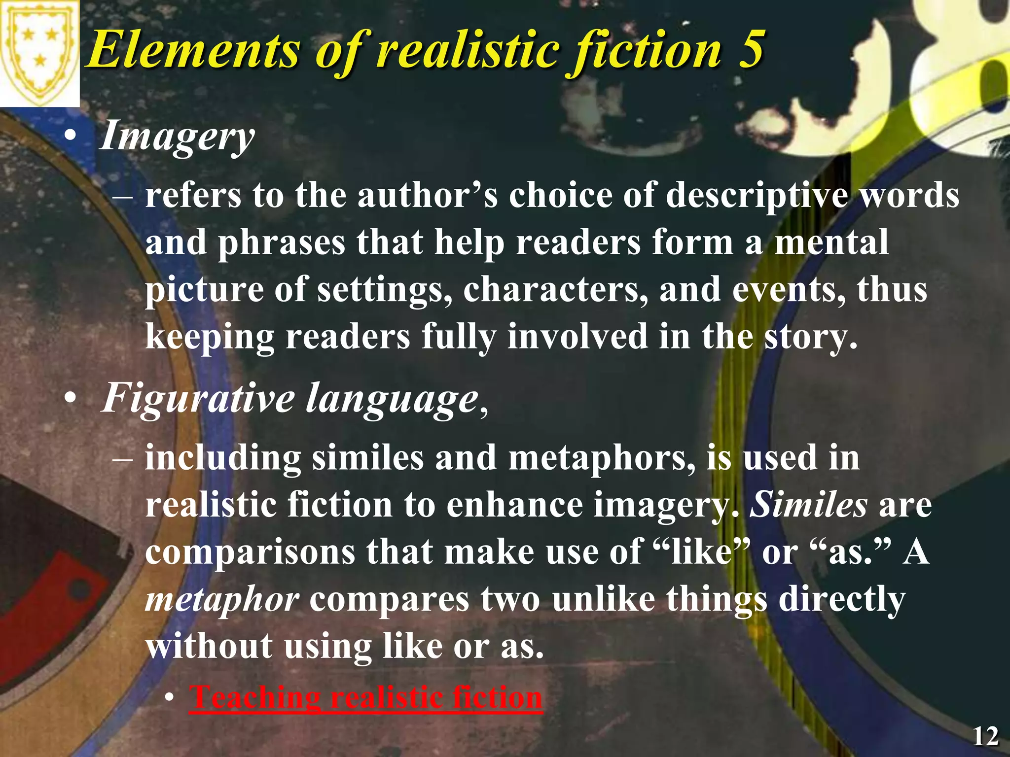 Realistic Fiction 2007 version | PPTX