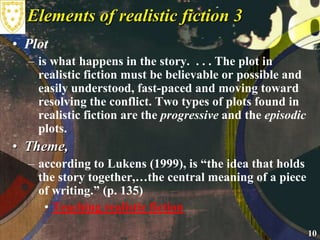 Realistic Fiction 2007 version | PPTX