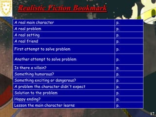 Realistic Fiction 2007 version | PPT